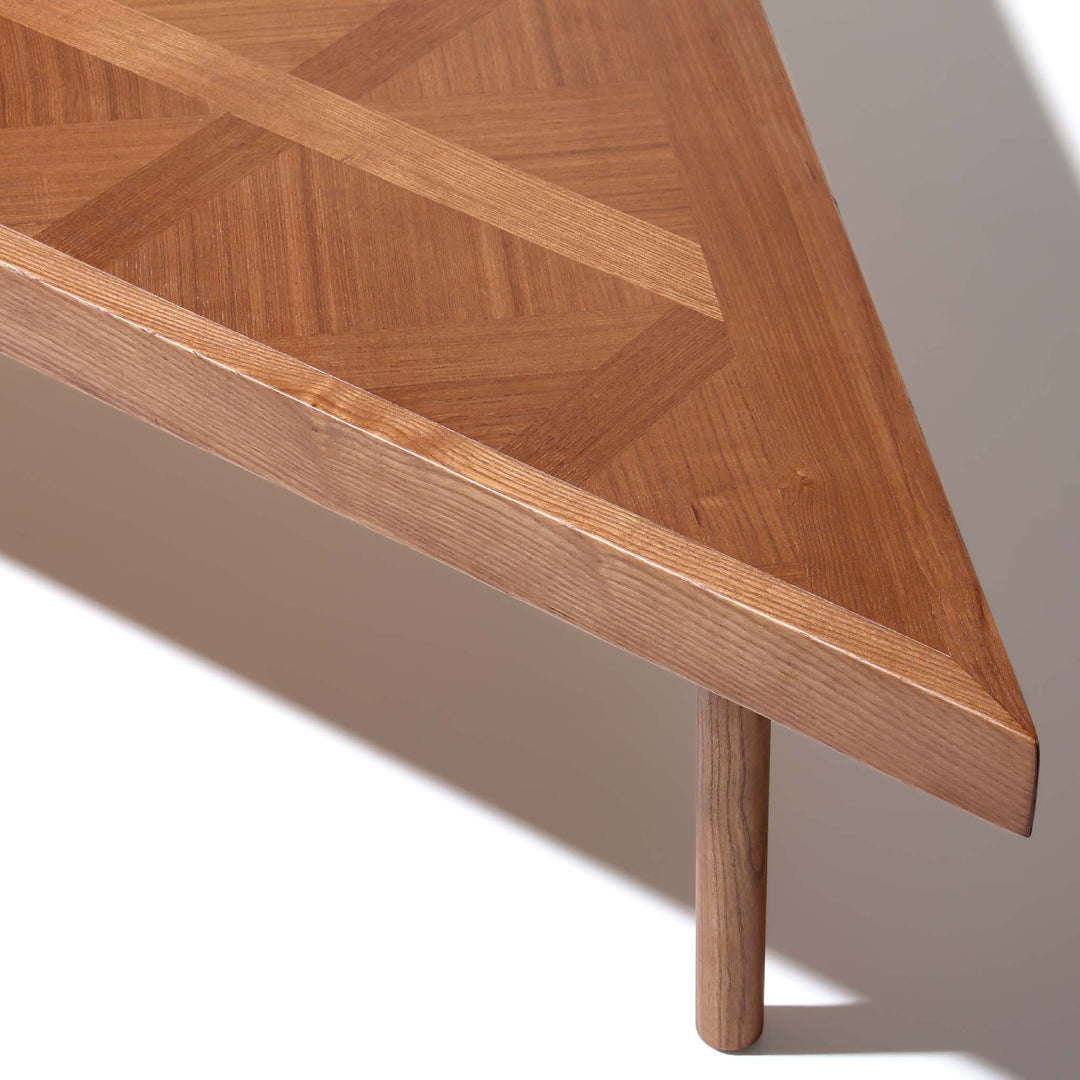 Geo Ash Veneer Table top in Smoky Brown and Ashwood Legs in Smoky Brown ...