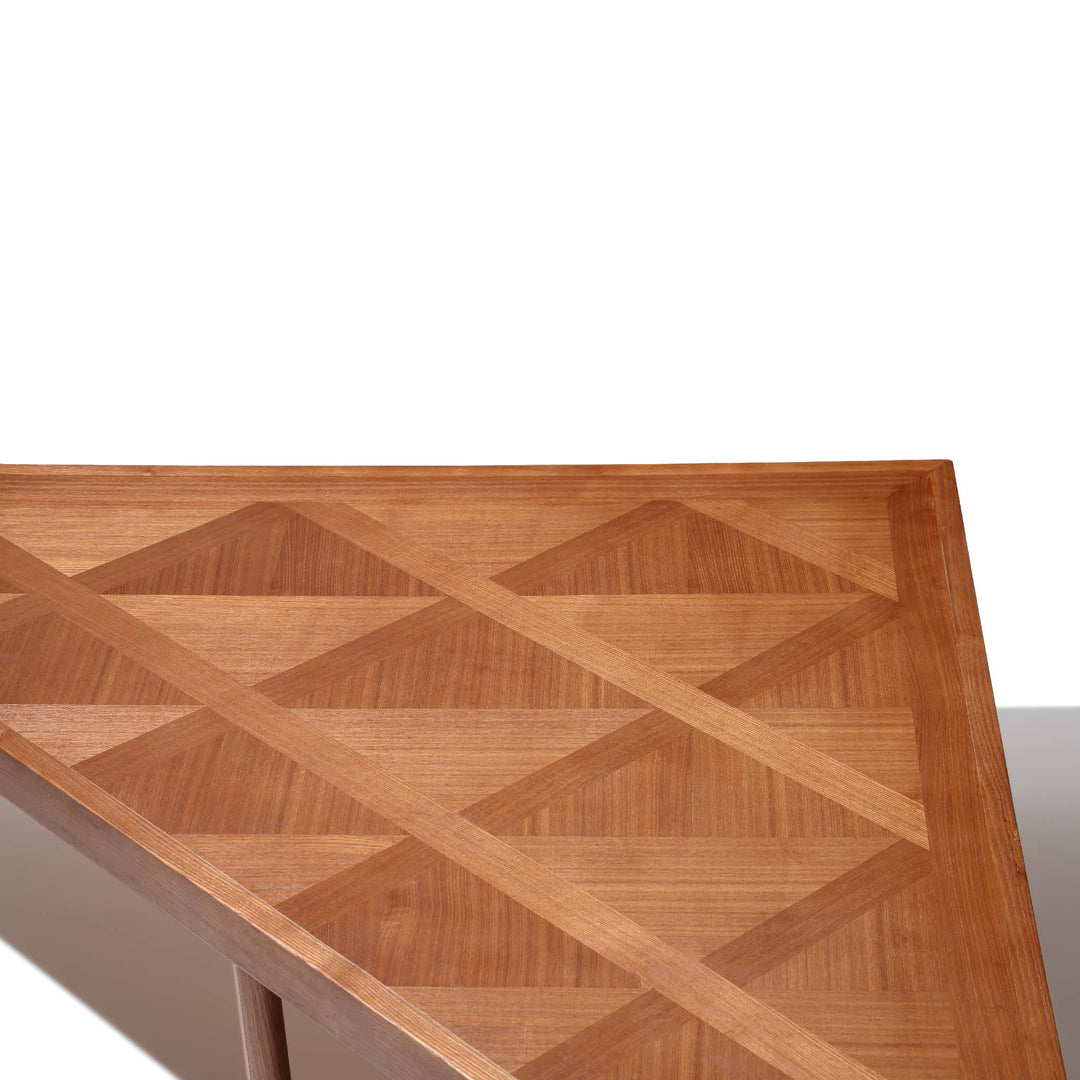 Geo Ash Veneer Table top in Smoky Brown and Ashwood Legs in Smoky Brown ...