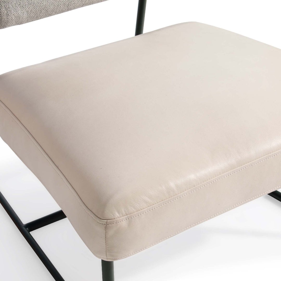 Pilot Chair with Midnight Black Leather for Back and Seat Cushion – Sawdust